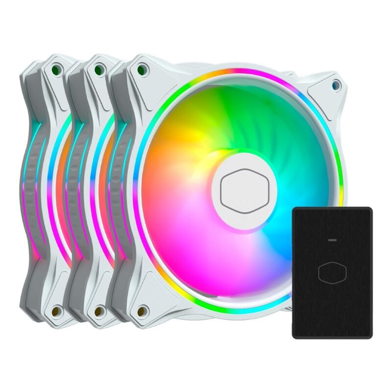 COOLER MASTER MF120 HALO ARGB 120MM 3 IN 1 WHITE CHASSIS FAN